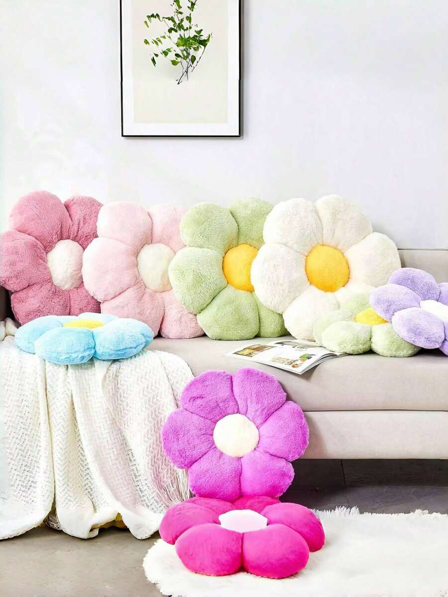 Rose Flower Pillow, Cute Decorative Flower Shaped Throw Pillow With ...