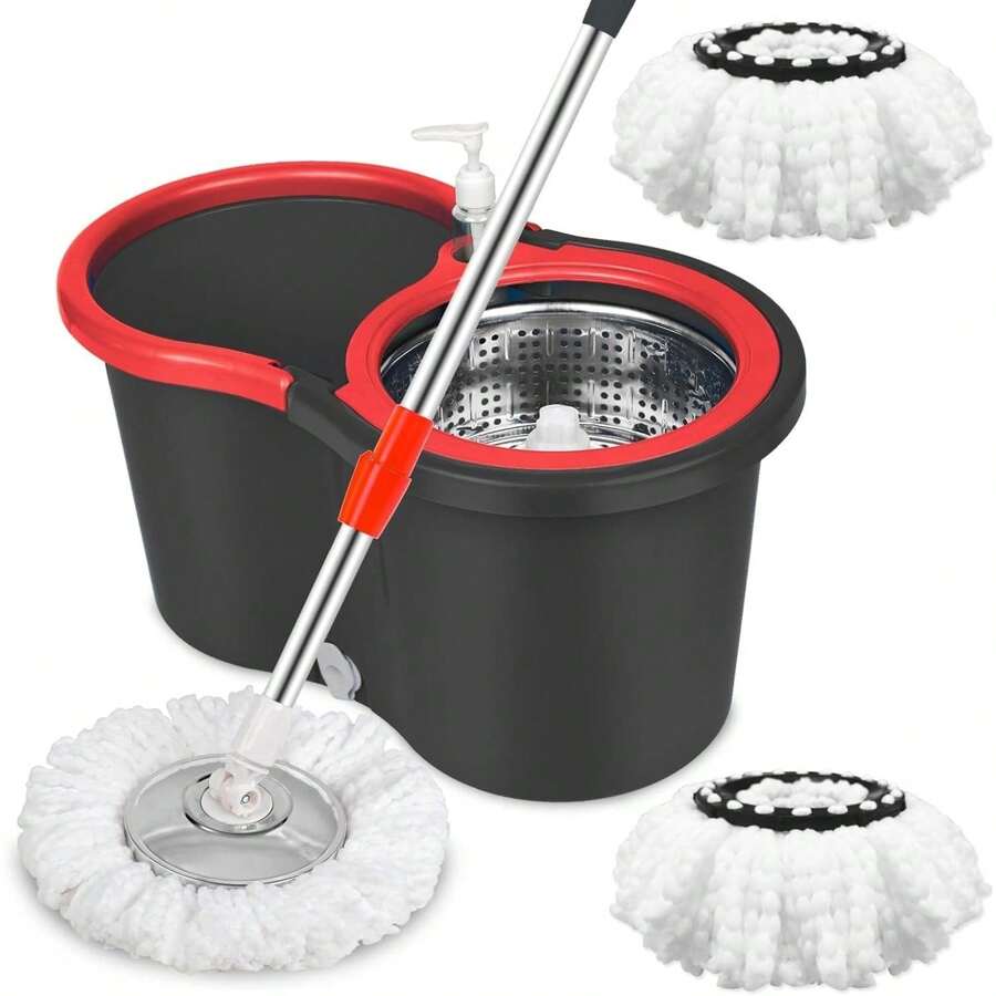 Latest Spin Mop And Bucket Set, Mop And Bucket With Wringer Set, 360 ...