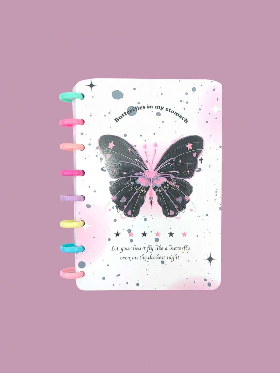 Butterfly Spiral Notebook With Detachable Pages - Allmini | SHEIN USA