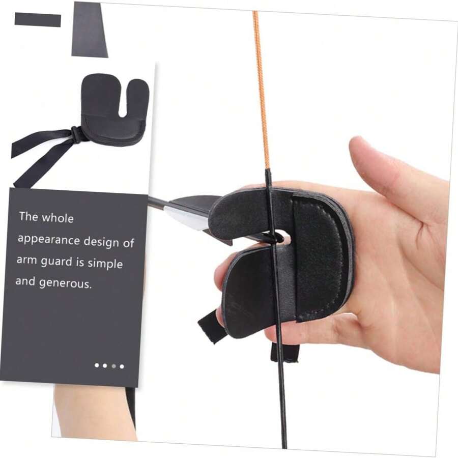 Archery Arm Forearm Guard Finger Tabs Protector Set For Traditional ...