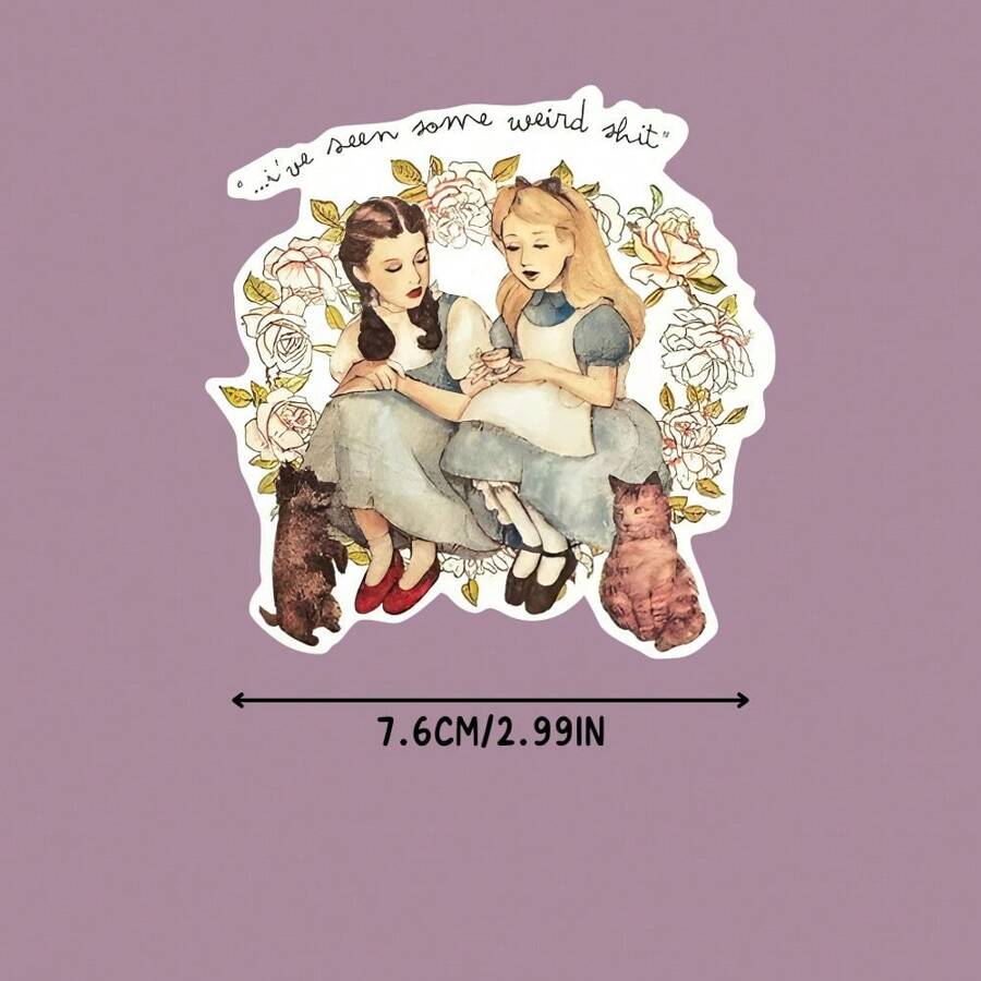 Dorothy And Alice In Wonderland Thermal Laminated Waterproof Sticker, I ...