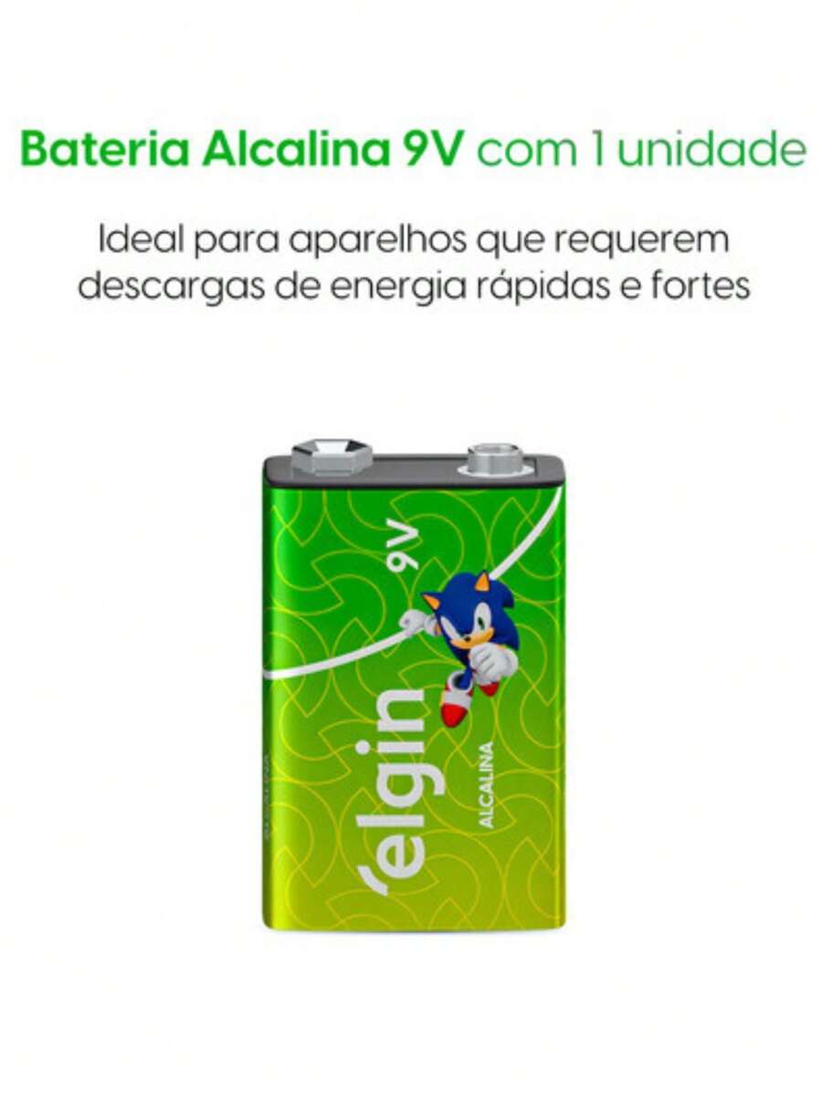 Elgin Original 9V Alkaline Battery Blister Pack High Durability | SHEIN ...