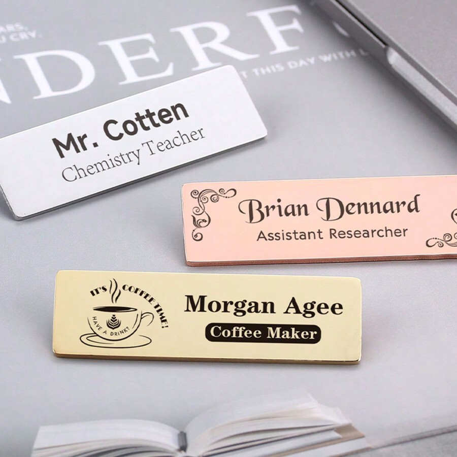 Personalized Name Tag Badges, Custom Identification Name Badges With ... Personalized Name Tag Badges, Custom Identification Name Badges With ...