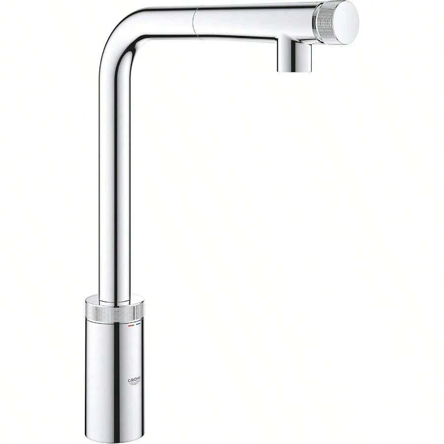GROHE Minta SmartControl - Tap With Pull-Out Spray Head High L-Spout T ...