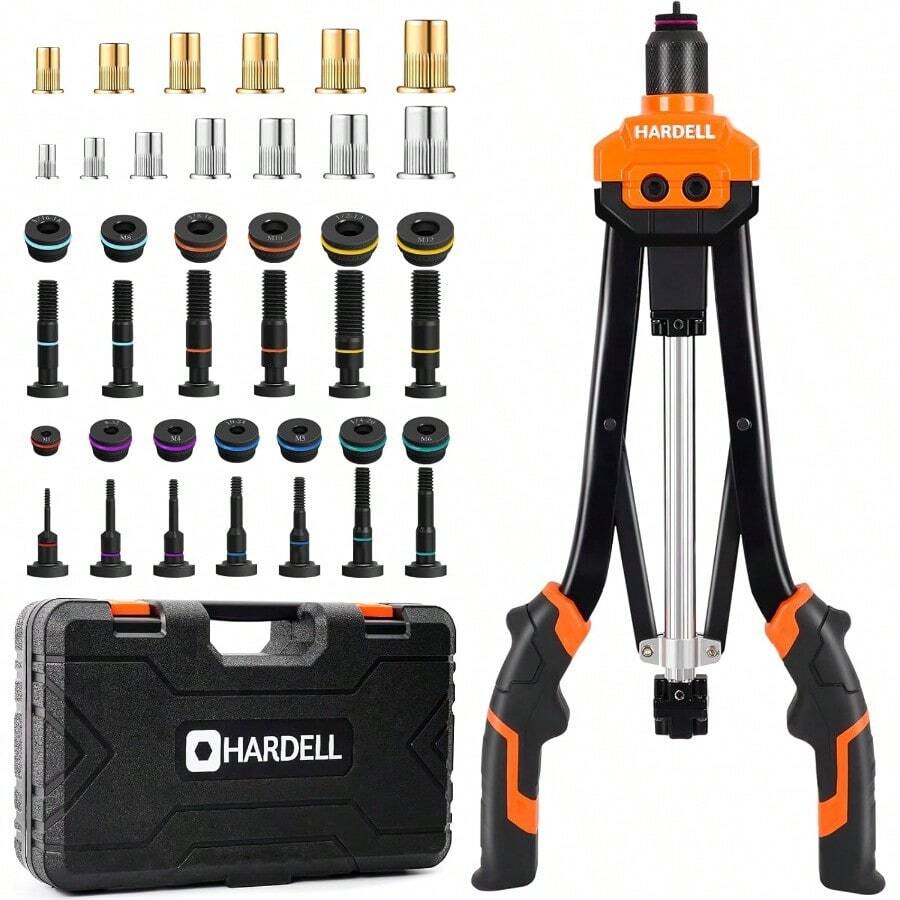 HARDELL 16" Rt Nut Tool Auto Release Rivnut Tool Kit With 13 Metric And ...