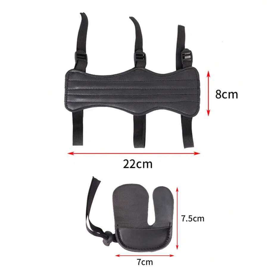 Archery Arm Forearm Guard Finger Tabs Protector Set For Traditional ...