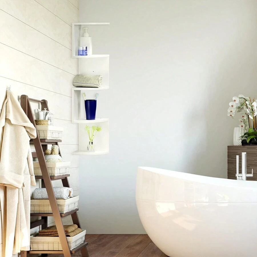 1pc Bathroom Corner Storage Rack, Creative Household Wall-Mounted ...