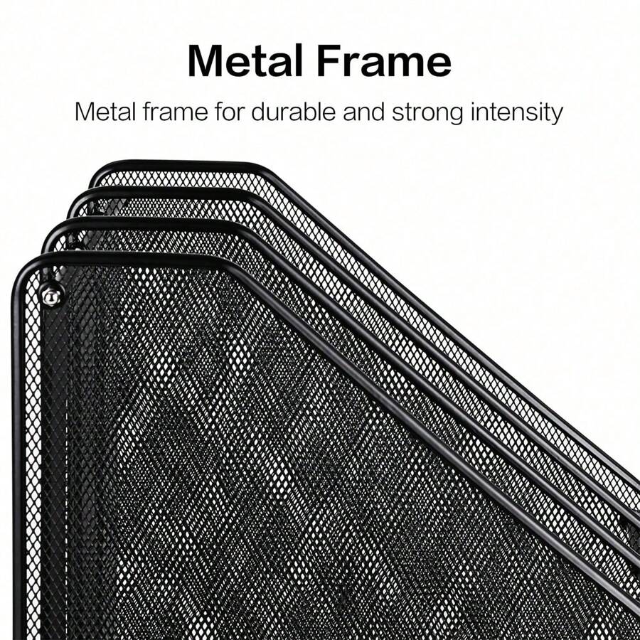 Mesh Magazine File Holder, Desk Organizer File Folder Document Rack For ...