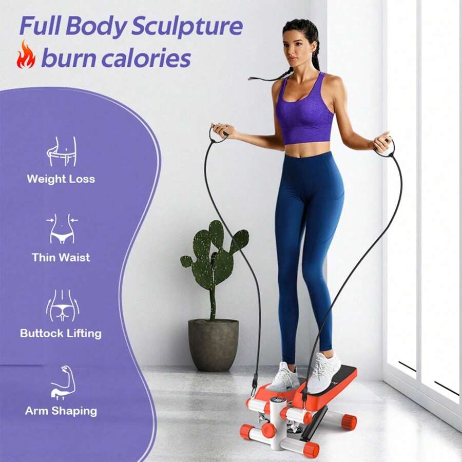 KitGody Mini Stair Stepper Steppers For Exercise With Bands For Workout ...