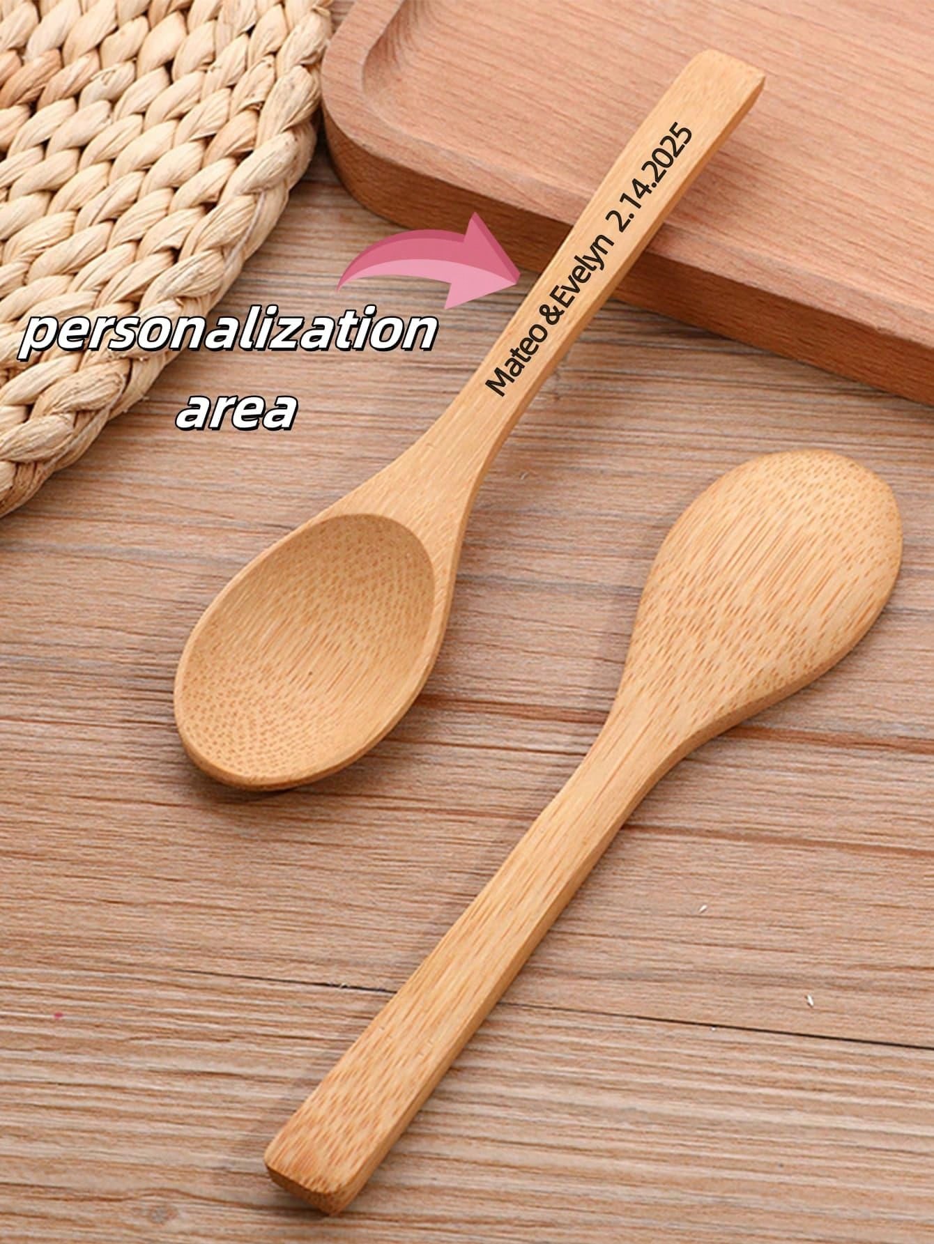Colher de Madeira Personalizada, Colher de Mel, Colher de Geléia ...