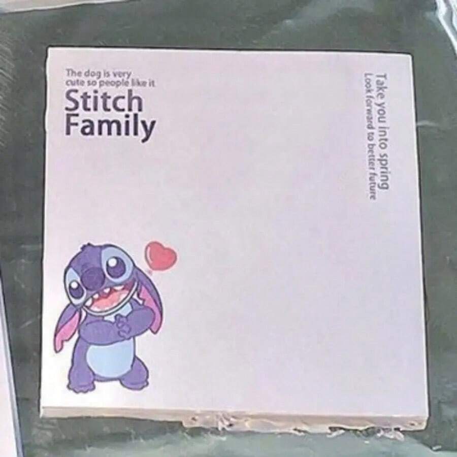 Disney 4 Packs Stitch Themed Sticky Note Pads, Cartoon Adhesive Memo ...