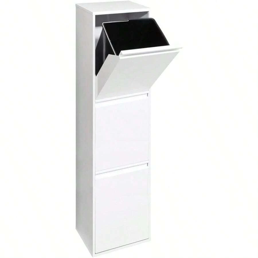 Arregui Basic CR301-B 3-Compartment Steel Trash And Recycling Bin ...