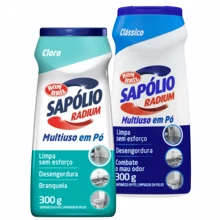 KIT 2 UN Sapólio Radium: Classic And Chlorine 300g Each - BomBril ...