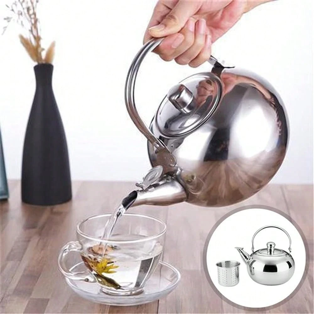 1pc Stainless Steel Whistle Teapot With Built-In Tea Soaking Device For ...