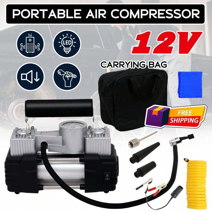 150PSI Car Tire Inflator Portable Air Compressor 120W, Car Tire Air ...