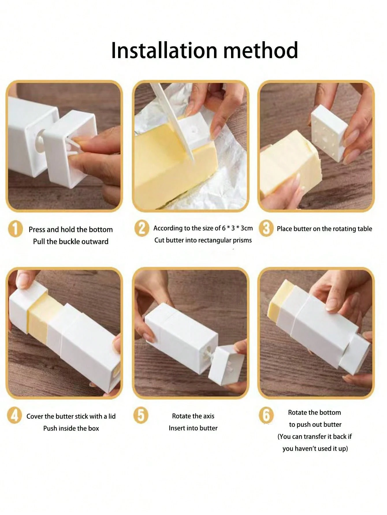 1/2pcs Compact Upright Butter Dispenser - Made Of PVC-Free PP Material ...