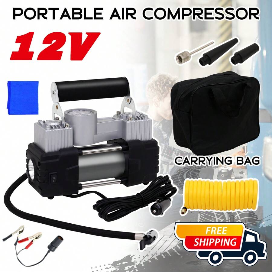 150PSI Car Tire Inflator Portable Air Compressor 120W, Car Tire Air ...