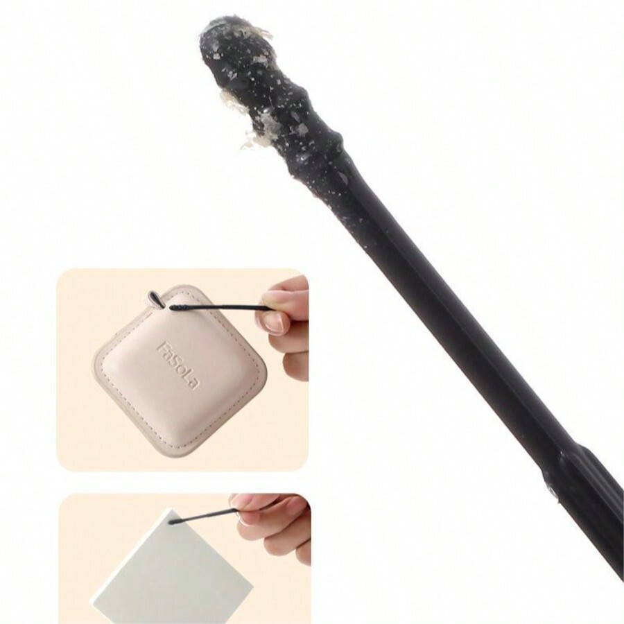 Self-Adhesive Disposable Ear Pick Spiral Ear Cleaning Stick, Black ...