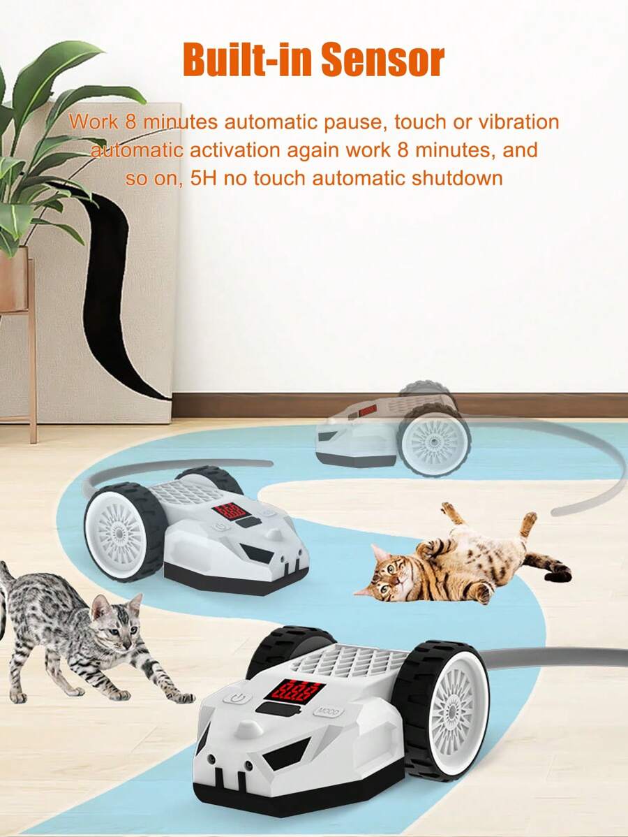 New Electric Raccar Automatic Cat Toy, Wireless Remote Control Rotating ...