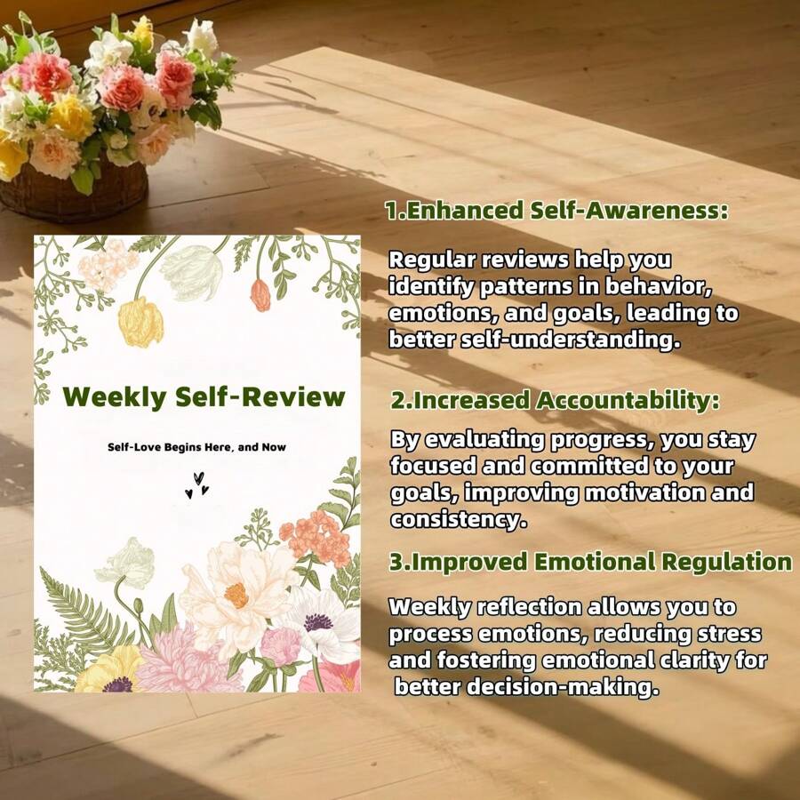 Weekly Reflection Journal - Personal Organizer For Work Progress ...