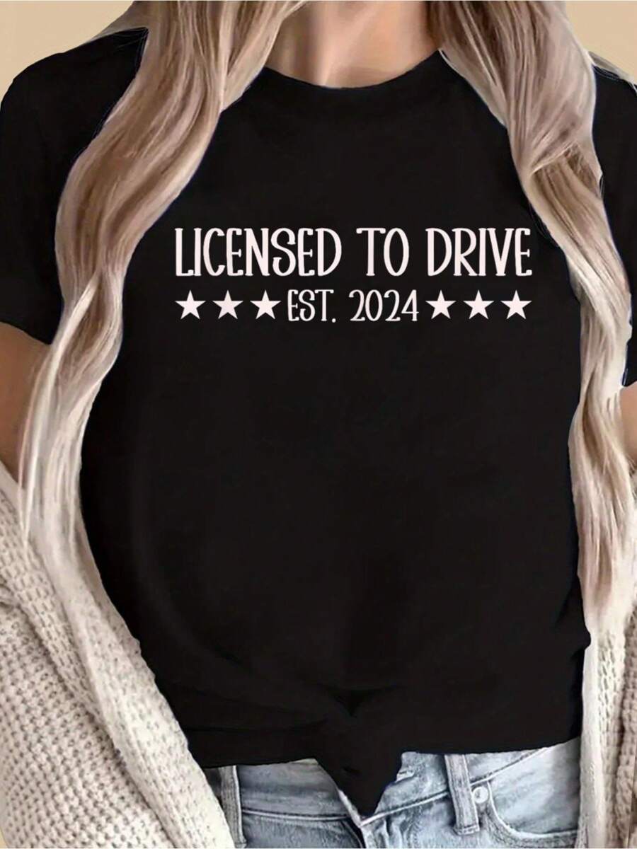 New Driver 2024 Teen Driver's License T-Shirt | SHEIN USA