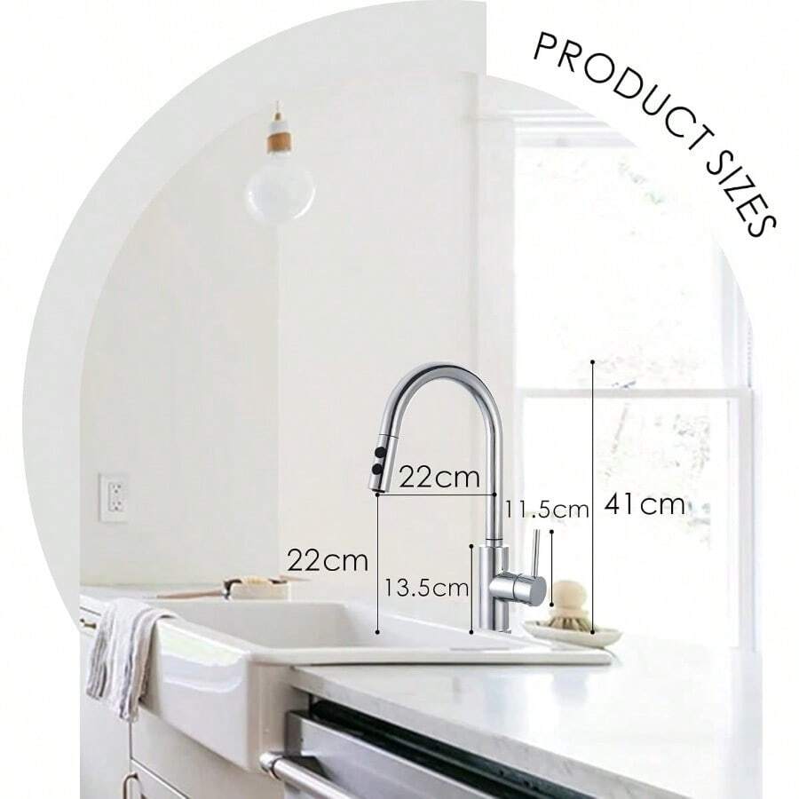 Peppermint Come Taps With Pull Out Spray Single Lever Mixer Taps 1 Hole ...