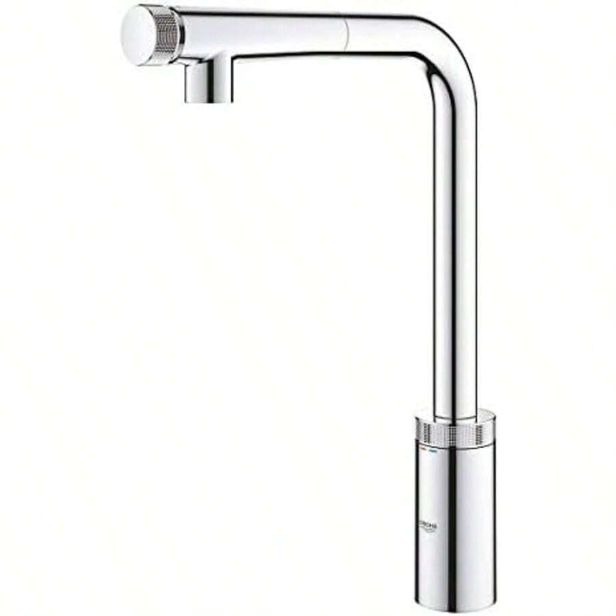 GROHE Minta SmartControl - Tap With Pull-Out Spray Head High L-Spout T ...