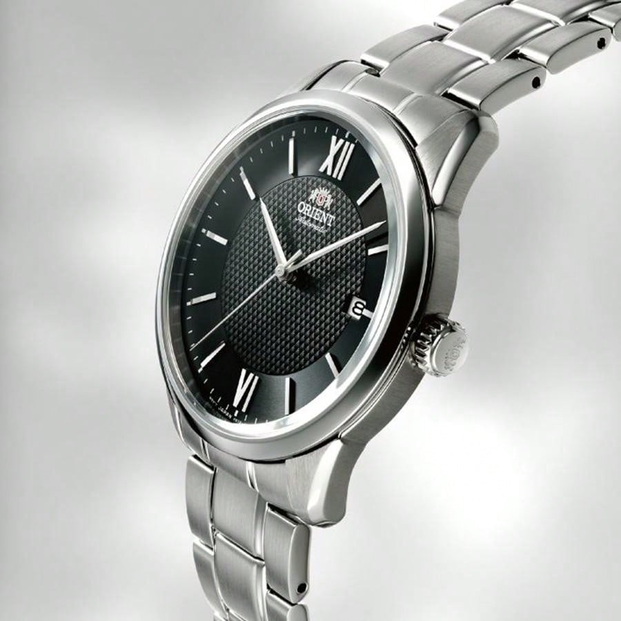 Orient 40.8mm Stainless Steel Strap Men's Automatic Watch With Black ...