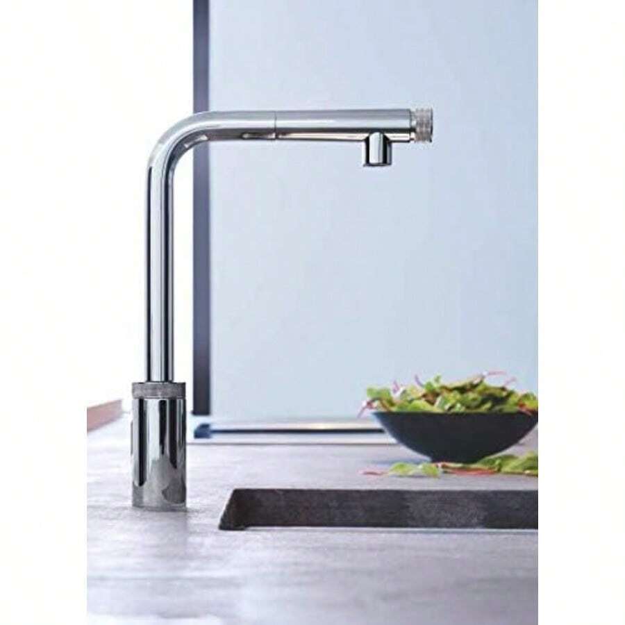 GROHE Minta SmartControl - Tap With Pull-Out Spray Head High L-Spout T ...