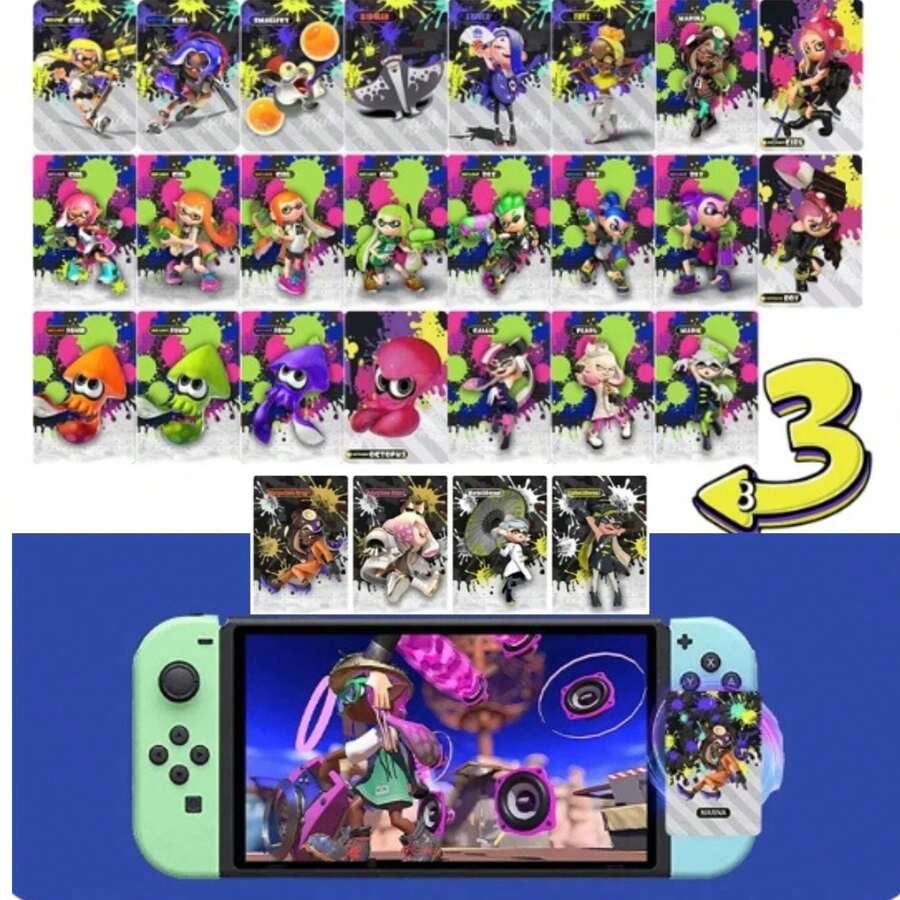 Takara Tomy NEW Zelda Splatoon 3 Amiibos Cards Apply To : Tears Of The ...