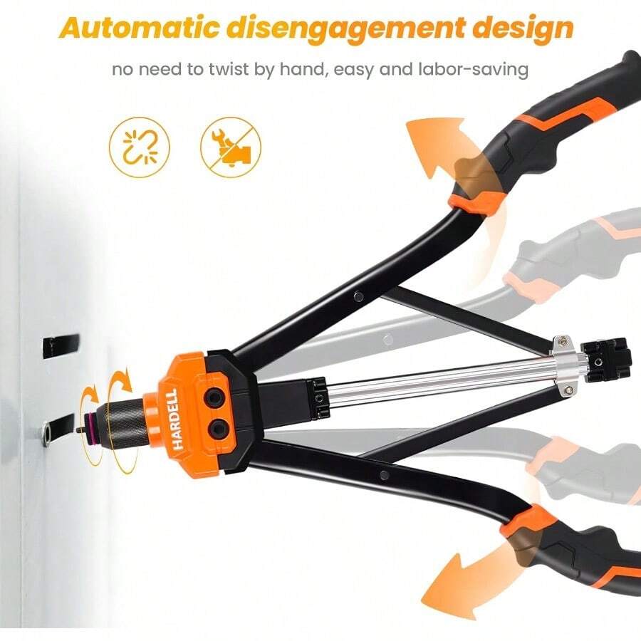 HARDELL 16" Rt Nut Tool Auto Release Rivnut Tool Kit With 13 Metric And ...