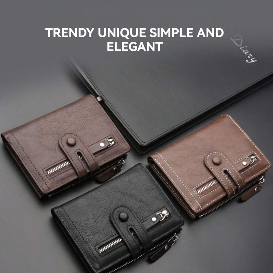 Men's New Multi-Functional Ultra-Light Wallet, Business PU Leather ...