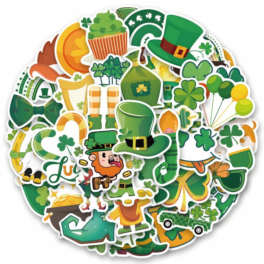 50PCS St. Patrick's Day Stickers | Vinyl Aesthetics Stickers For ...