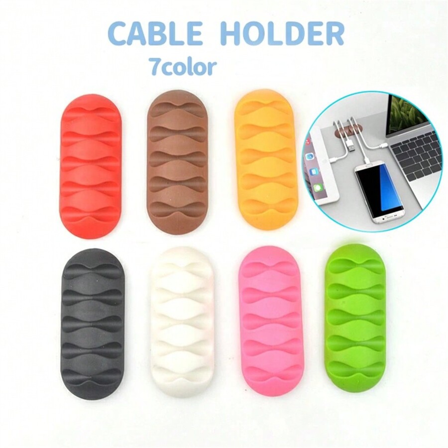 Adhesive Cable Clips, 5-Hole Desk Cable Management Cord Organizer ...