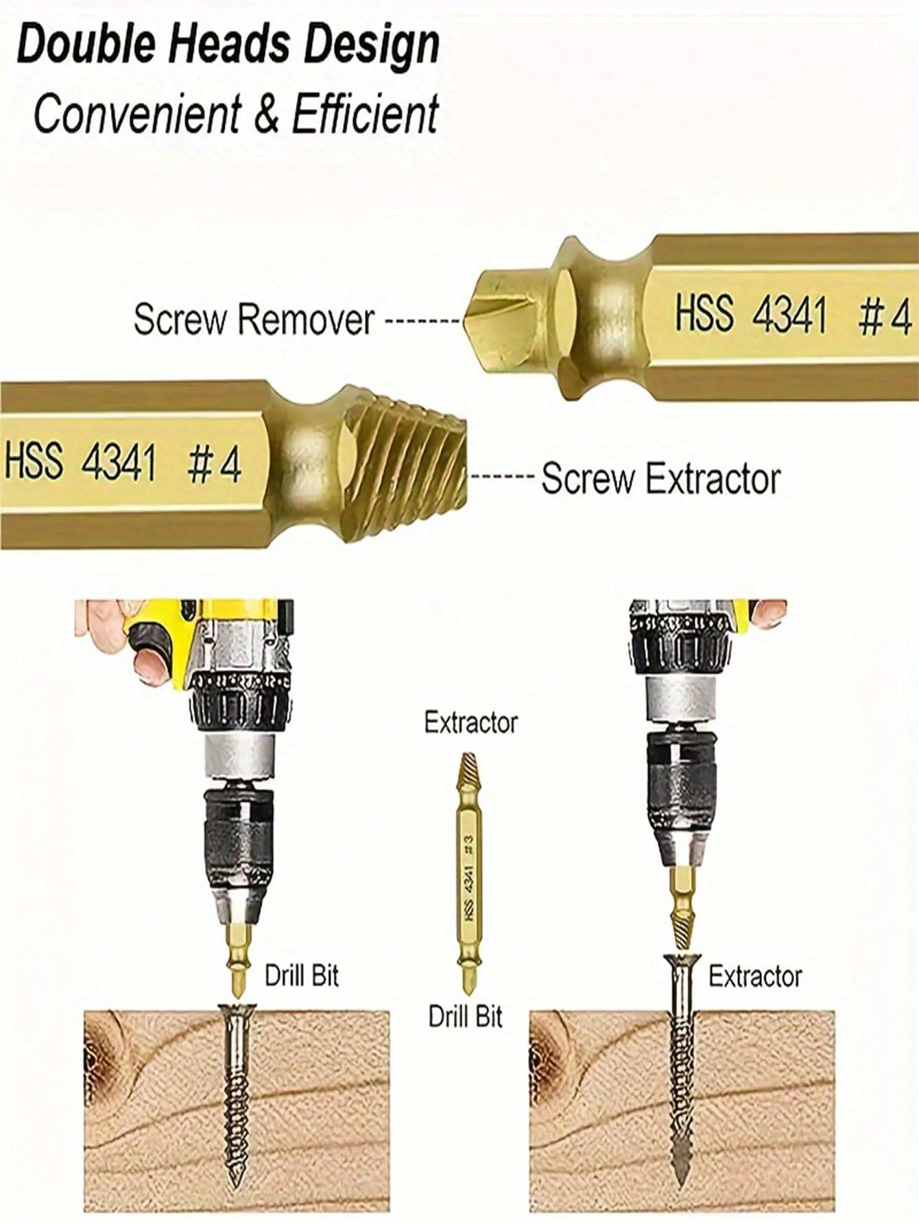 Broken Head Screw Extractor Screws Sliding Teeth Extraction Damaged ...
