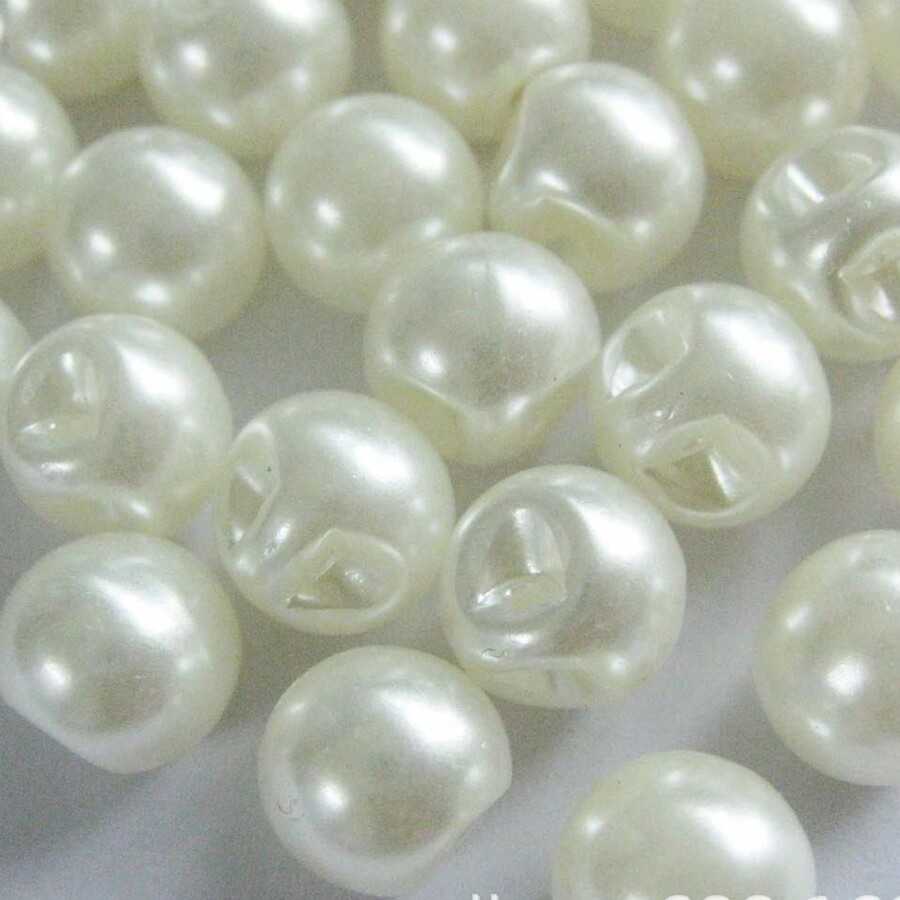 100pcs/Set Pearl Shank Buttons, Bright & Matte Finish Metal Feet ...