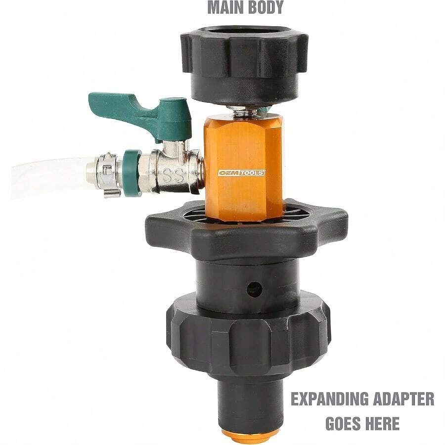 OEMTOOLS 24444 Coolant System Refiller Kit 5 Adapters Eliminate Trapped ...