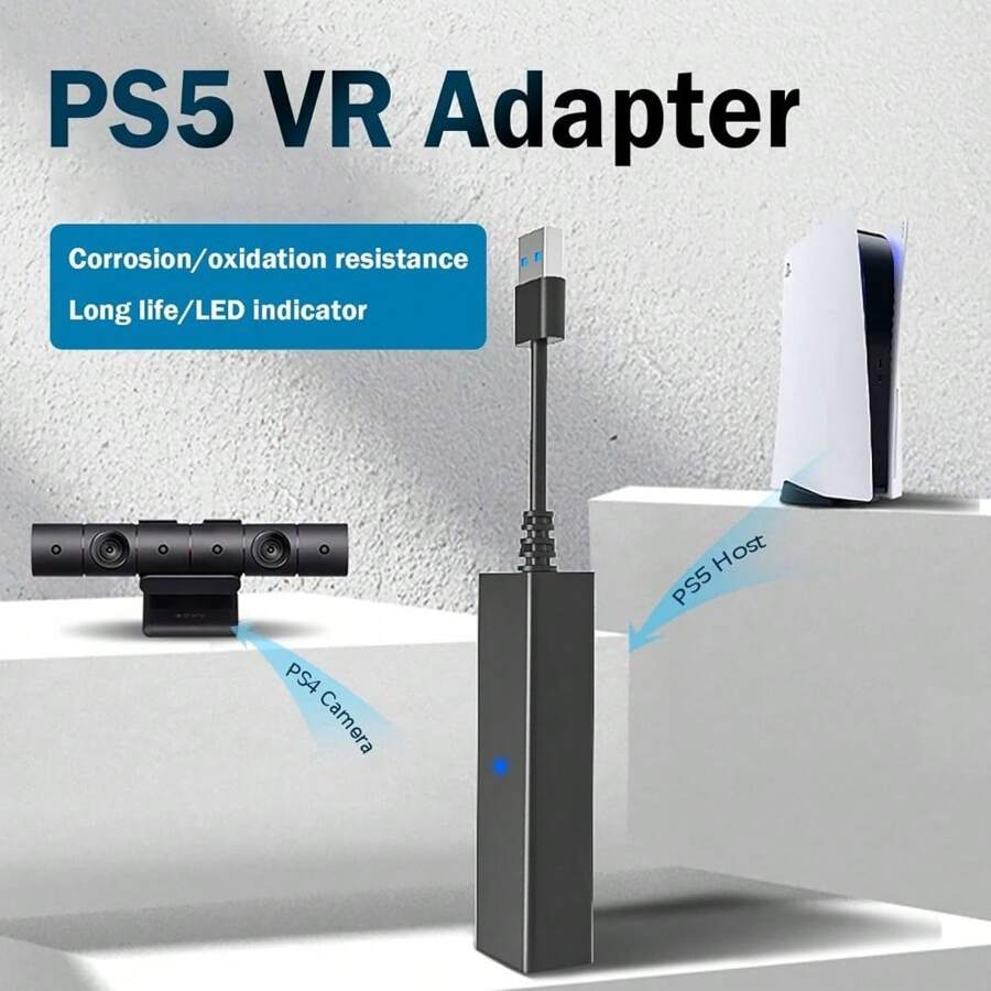 Classical Black Color New PS5 VR Adapter Cable With LED Indicator Male ...