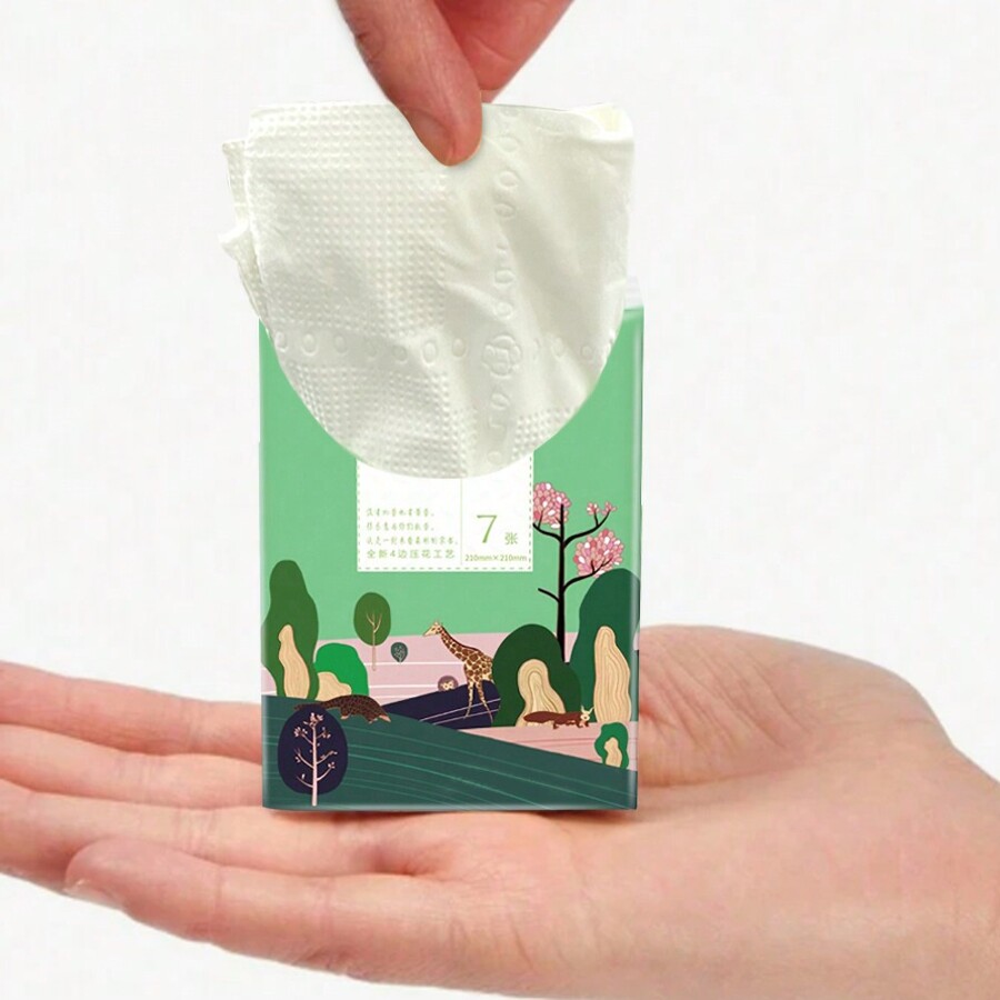 10 Pack Pocket Tissues Protable Travel Packs Bulk 70 Sheet Mini Napkins ...