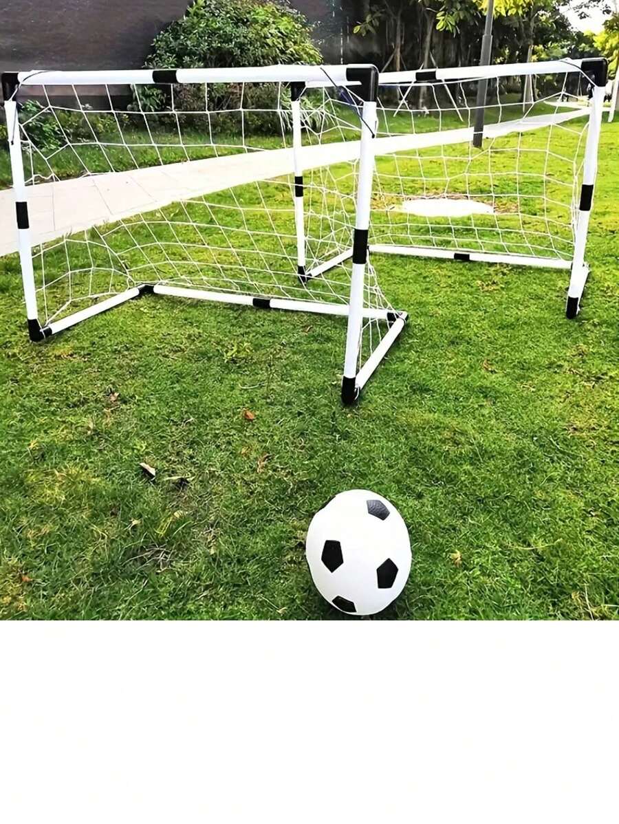 2pcs Portable Collapsible Football Goal Posts - Detachable, Plastic ...