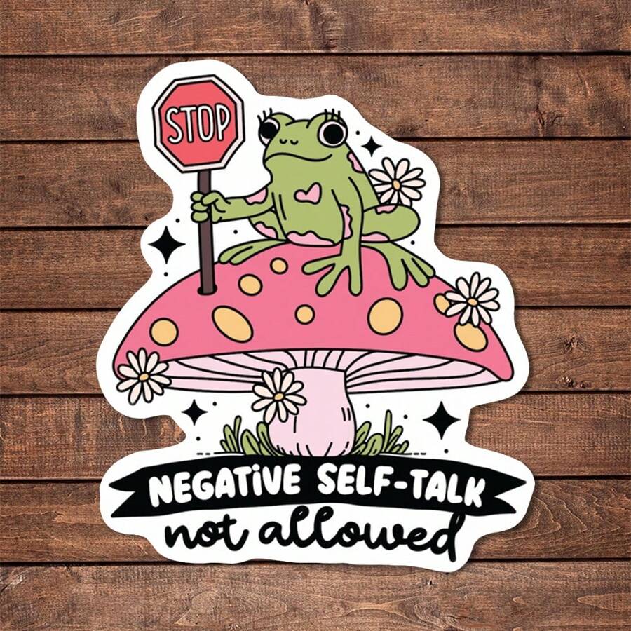 1/2/5pcs Negative Self-Talk Not Allowed Sticker | Fun And Quirky Vinyl ...