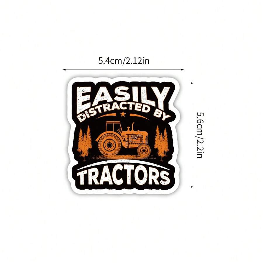 50PCS Tractor Stickers Aesthetic Vinyl Stickers Decals Scrapbook ...