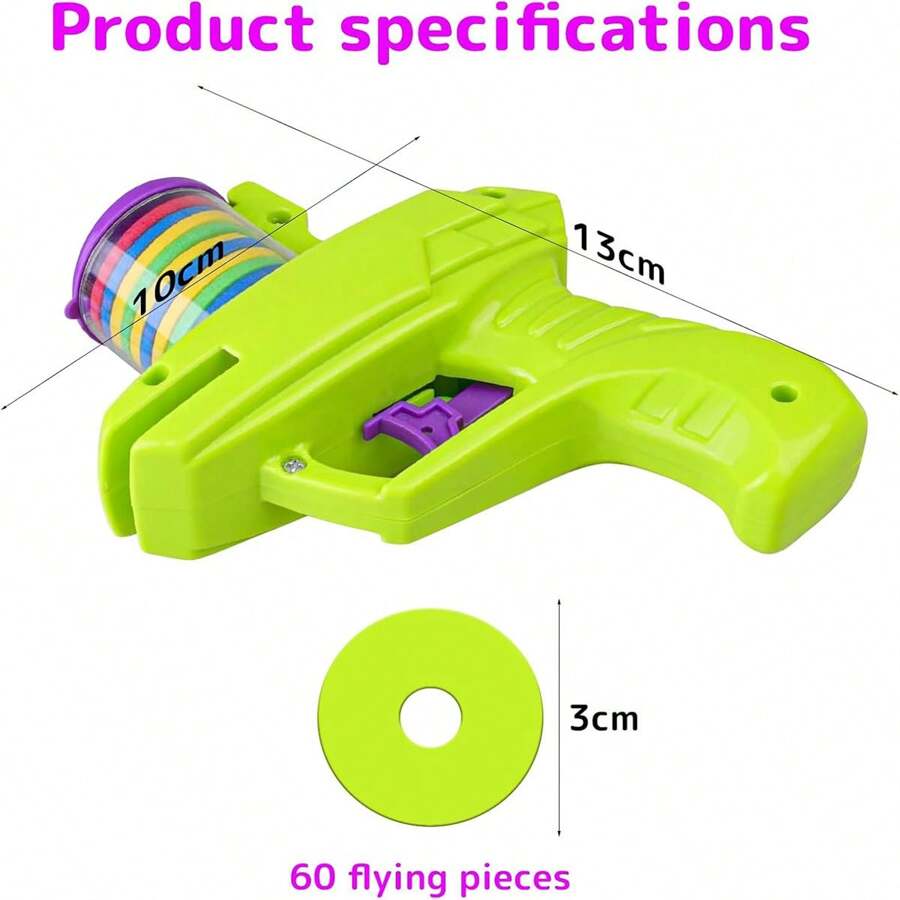 Cat Toy Launcher,60 Foam Discs Cat Toys For Indoor Cats,Cat Fetch Toy ...