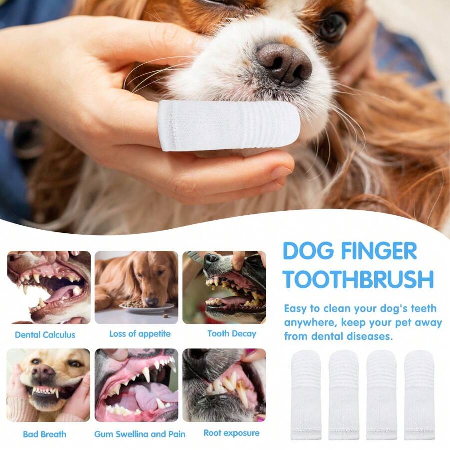 20 PCS Dog Finger Toothbrush, Reusable Dog Toothbrush Finger Soft Teeth ...