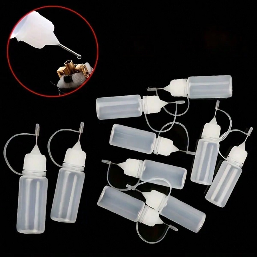 Precision Tip Liquid Bottles, 0.34 Oz Needle Tip Glue Bottles With 6 ...