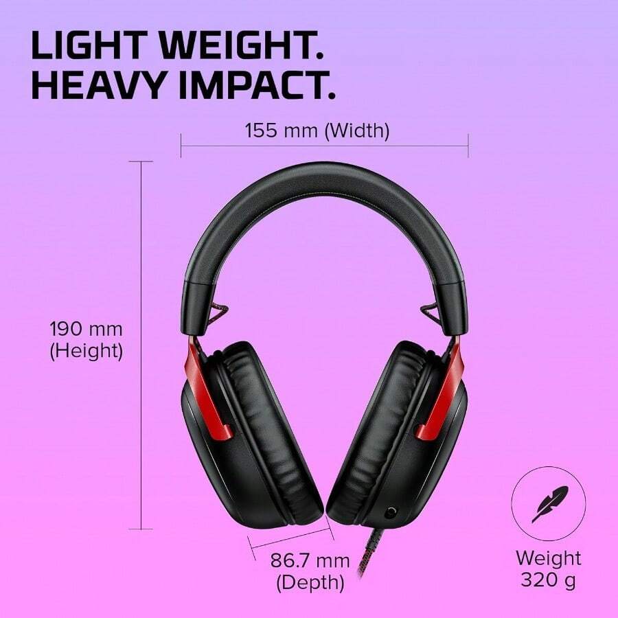 HyperX Cloud III Wired Gaming Headset PC PS5 Series X|S Angled 53mm Rs DTS Memory Foam Durable ...