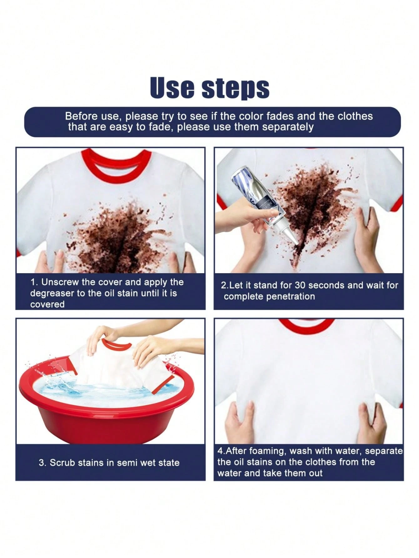 Clothing Stain Removal Spray - Removes Stubborn Oil Stains And ...