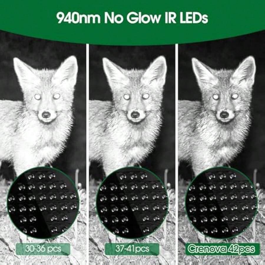 Crenova Trail Camera 4K WiFi Wildlife Camera Include 32GB SD Card 42 ...