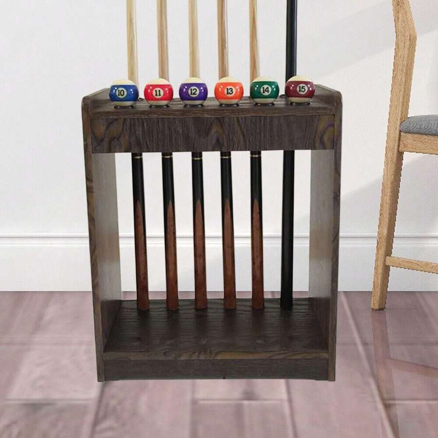 LOYALHEARTDY 12 Hole Pool Cue Rack Stick Holder Floor Stand Billiard ...