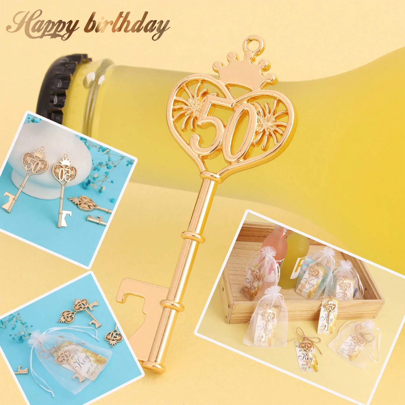 24 Pieces 30th 40th 50th 60th 70th 80th 90th Key Bottle Opener For 50th ...